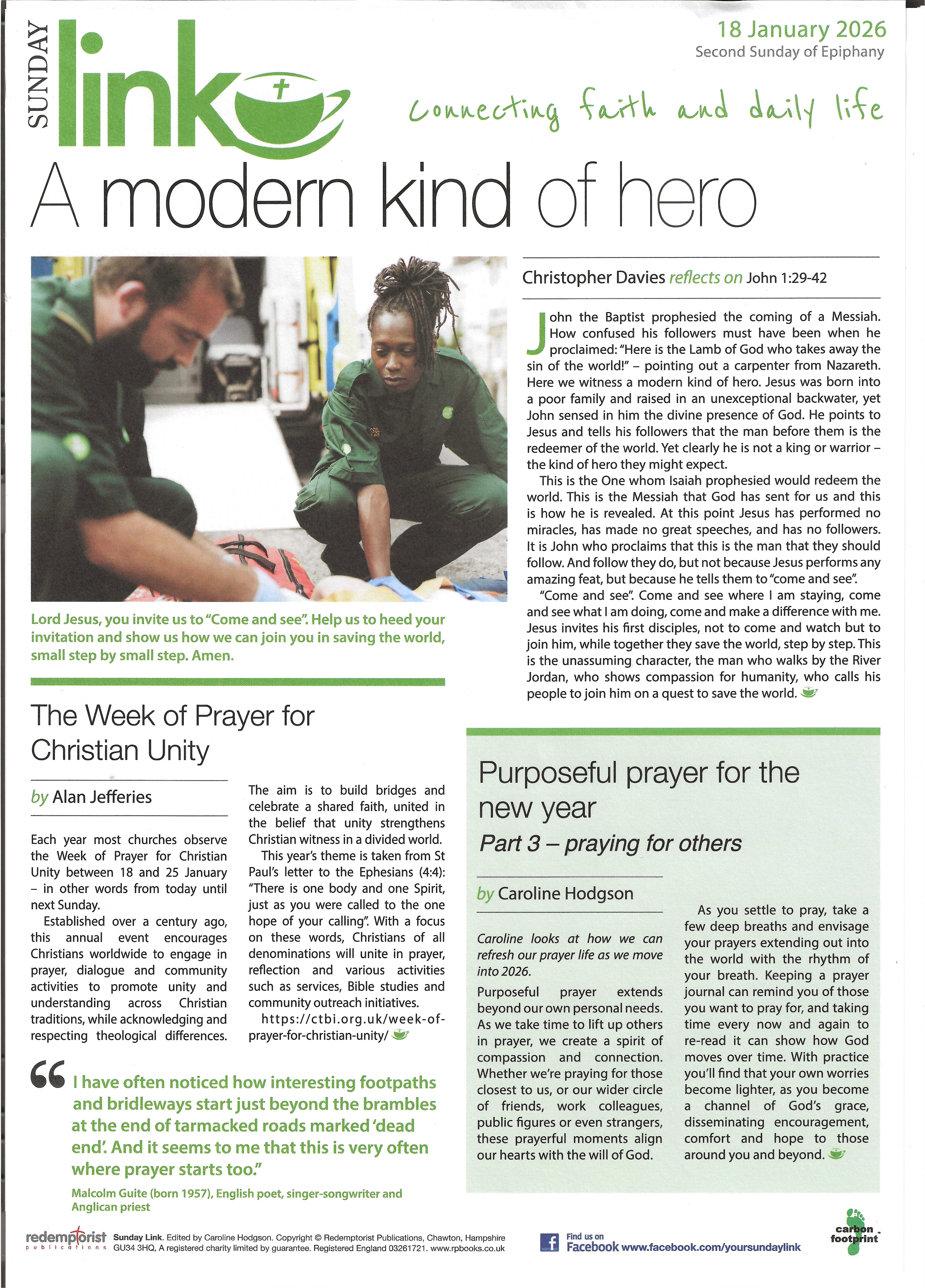 Readings and collects for Sunday 18th January 2026 - News - St Anne's ...