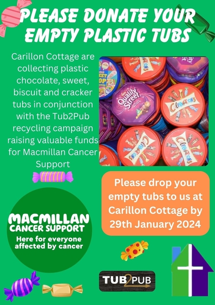 Collect plastic sweetie tubs and help Macmillan Cancer Support - News ...