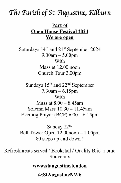 Open House Festival - News - St Augustine Kilburn - A Church Near You