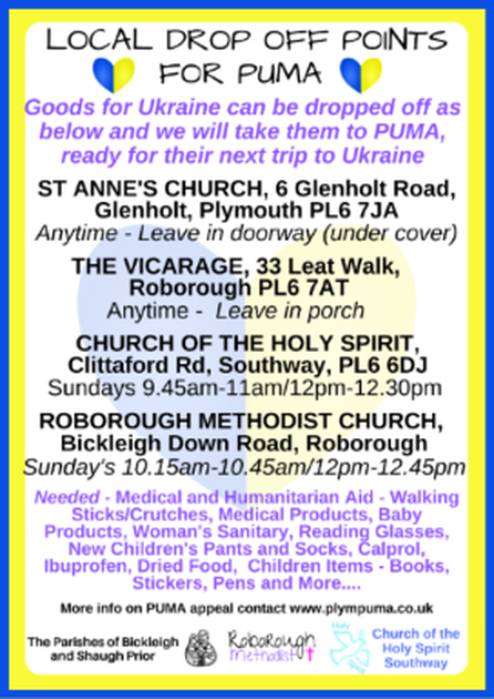 Drop Off Point For Goods for Ukraine - News - St Mary's Church ...