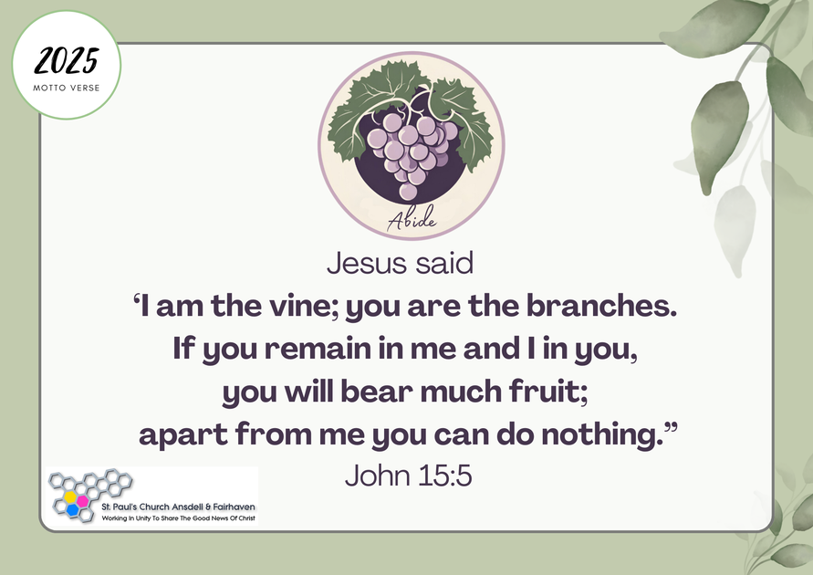 Motto Verse 2025 - News - St Paul's, Ansdell & Fairhaven - A Church ...