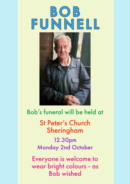 Funeral of Bob Funnell - News - Sheringham: St Peter - A Church Near You