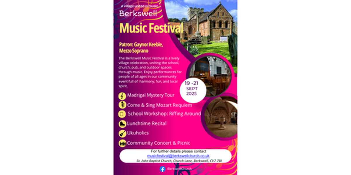 Berkswell Music Festival 19-21 September Patron: Gaynor Keeble, Mezzo ...
