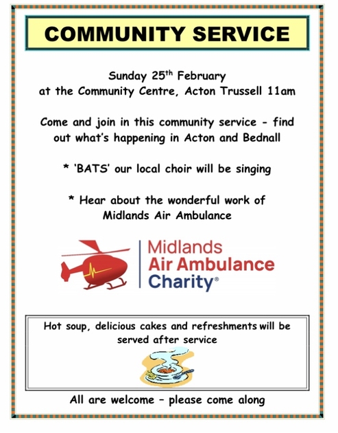 Community Service on 25th February - News - Acton Trussell St James - A ...