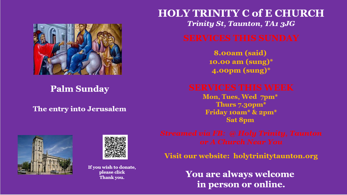 News - w.c. 24/03/24 Palm Sunday - News - Holy Trinity - A Church Near You