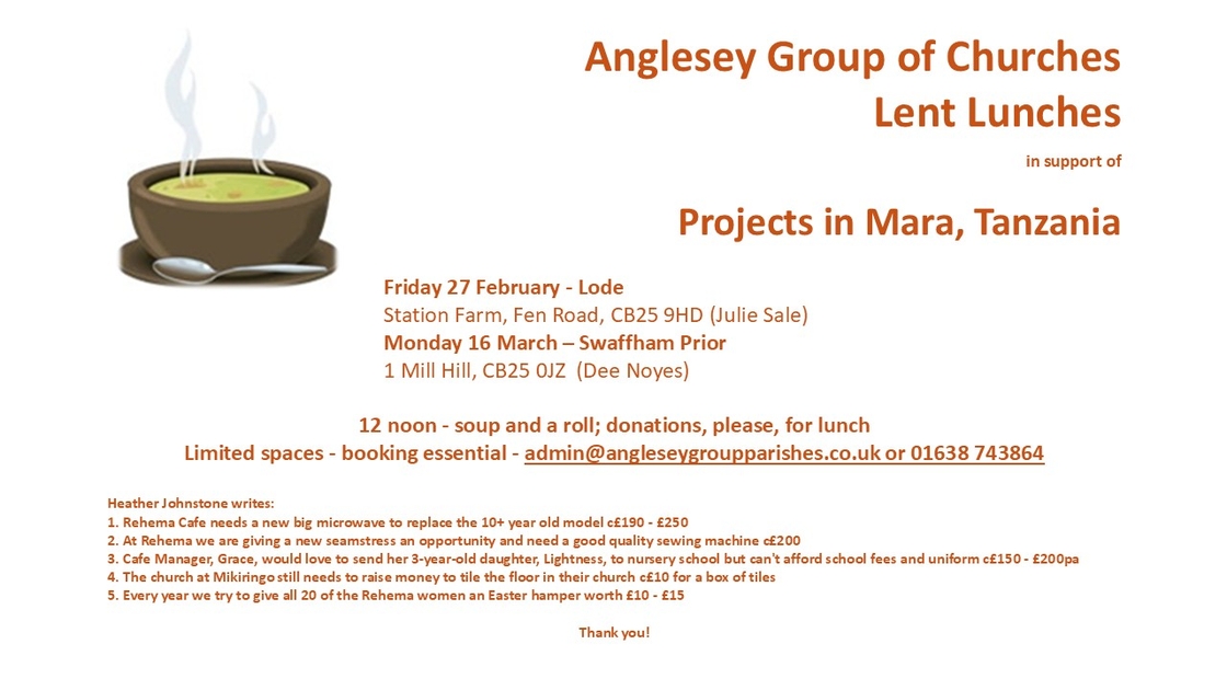 Lent Lunches - News - Swaffham Prior: St Mary - A Church Near You