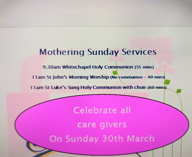 Mothering Sunday 30th March 11am Sung service of Holy Communion - News ...