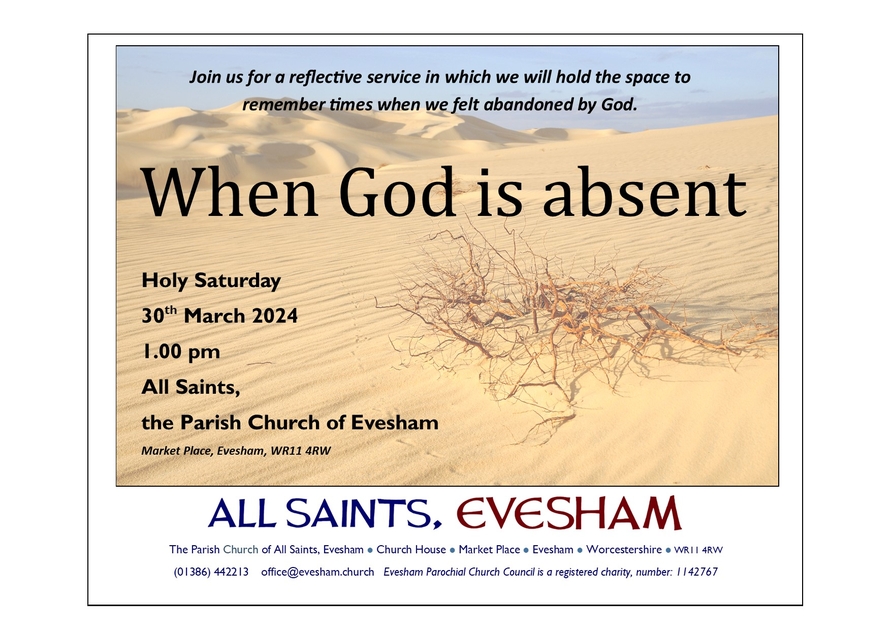 When God is Absent - News - Defford: St James - A Church Near You