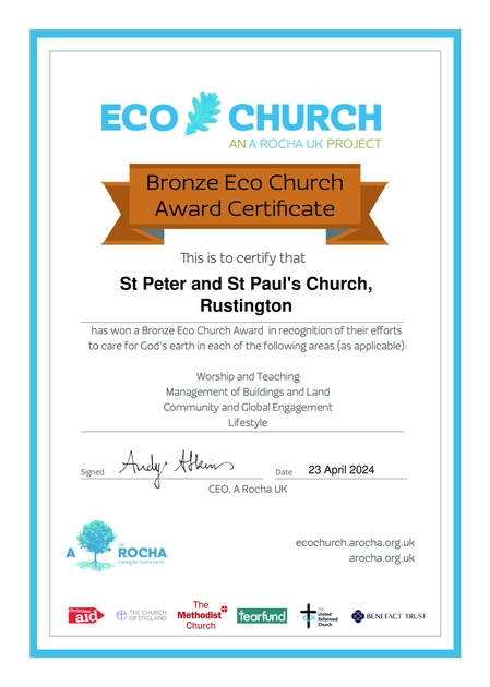 Eco Church - Bronze Award - News - St Peter & St Paul, Rustington - A ...