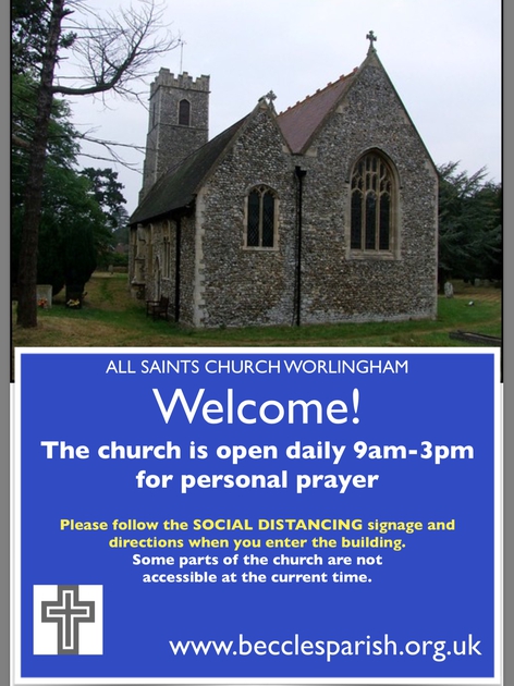 All Saints is open - News - Worlingham, All Saints - A Church Near You