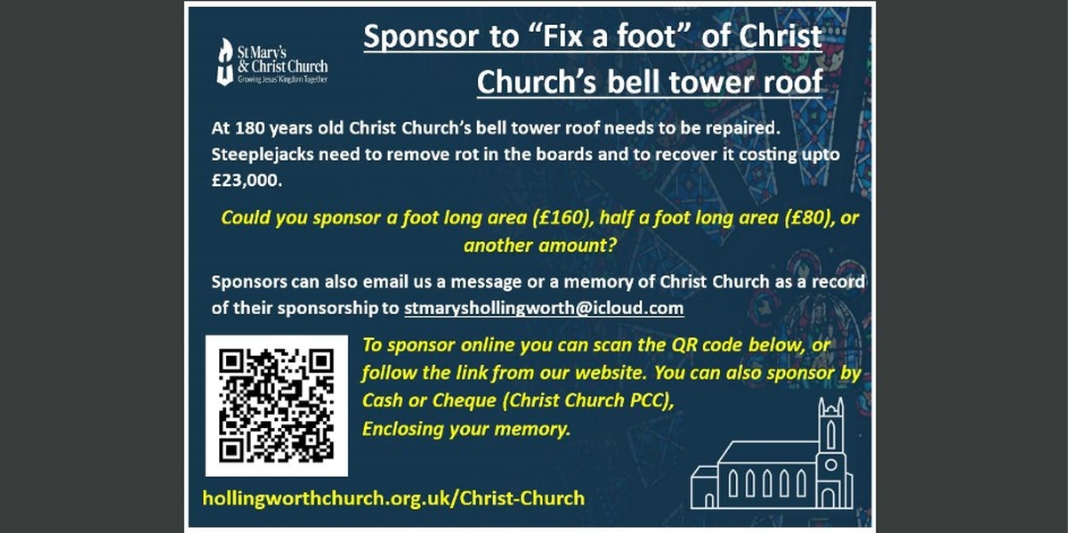 Sponsor to "Fix a Foot" of the church's Bell Tower Roof - News - Christ ...