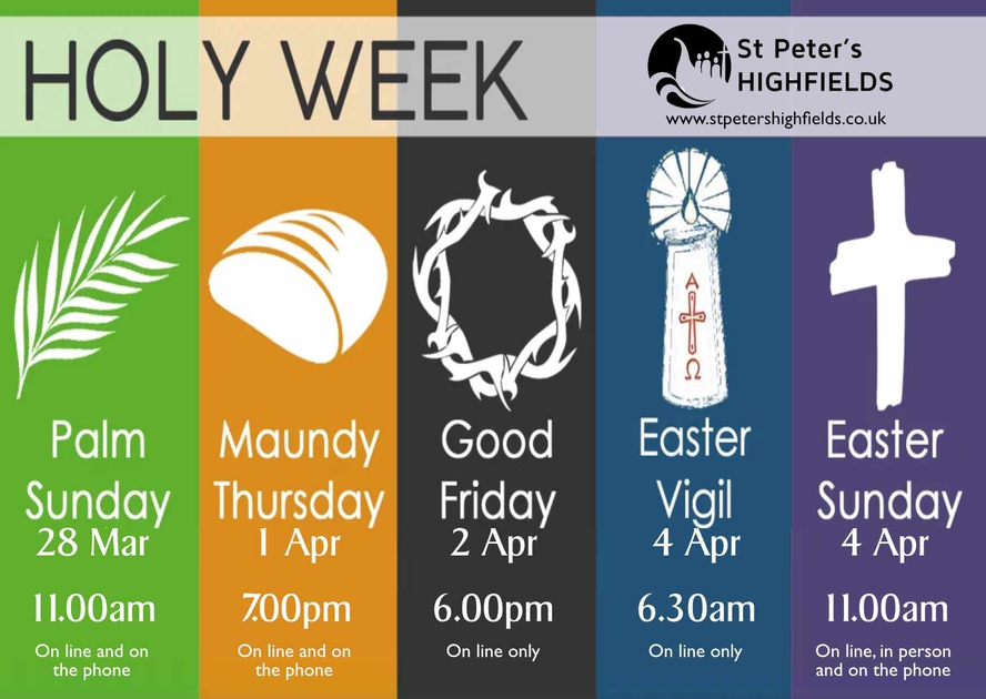 Holy Week - News - St Peter's Highfields - A Church Near You