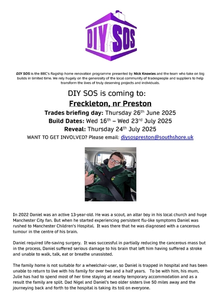 'DIY SOS' - helping to get Dan home - News - Holy Trinity Church ...