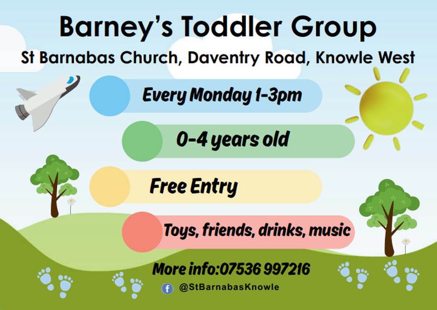 Barney's Toddler group - Events - St Barnabas Knowle West - A Church ...